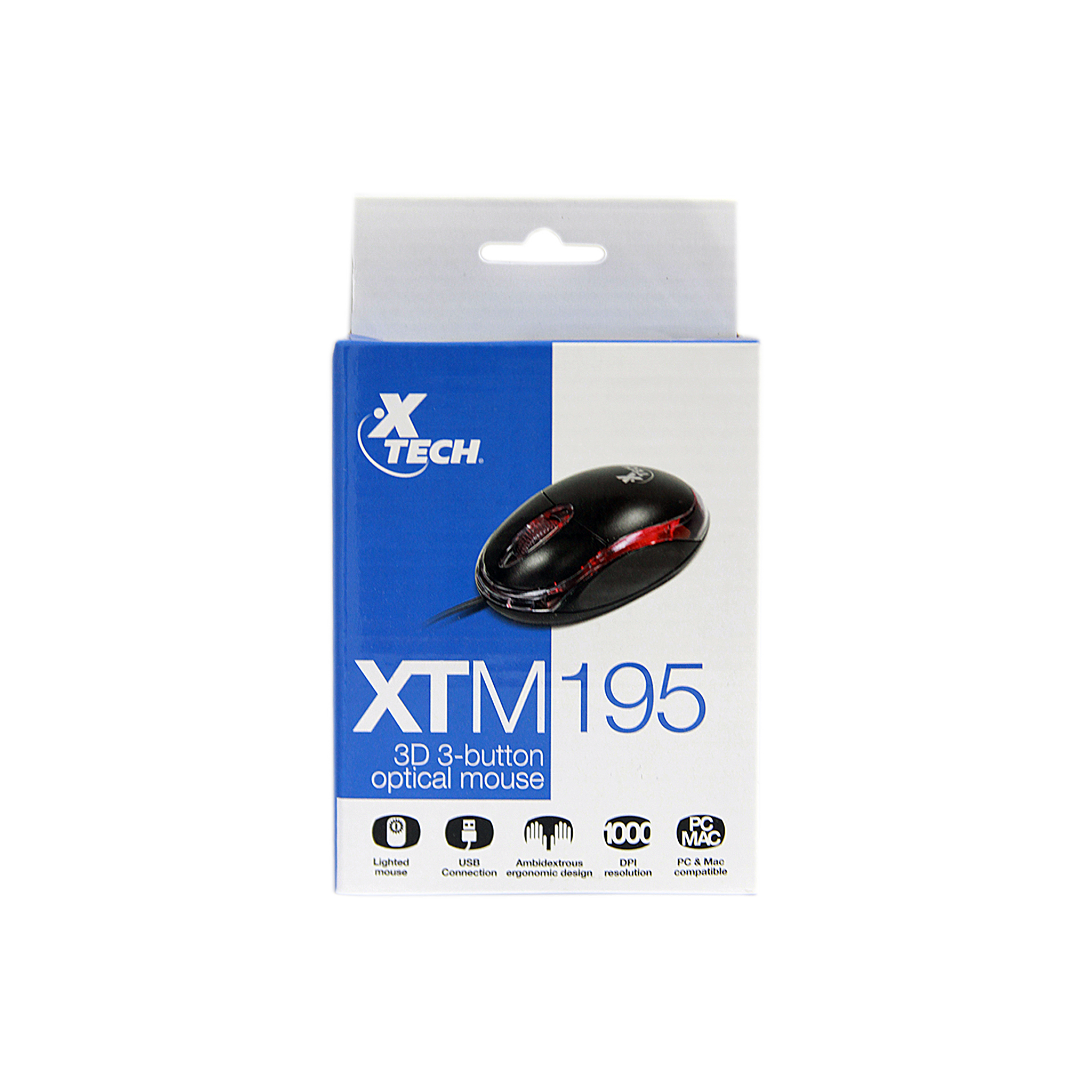 Mouse Mouse XTech XTM-195 Optico USB 3 Botones - Jollys Pharmacy Online Store