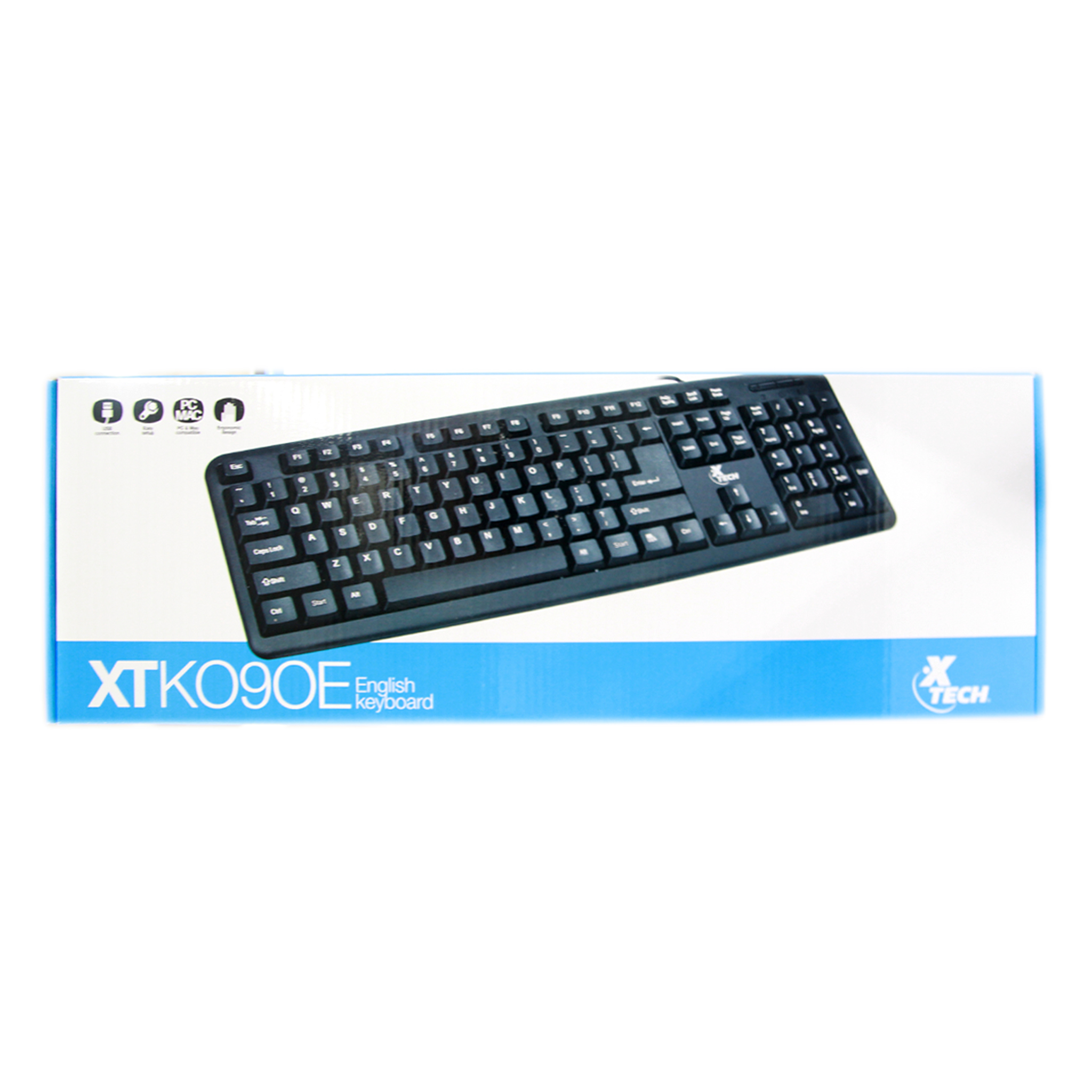 Xtech Standard Keyboard USB English Black - Jollys Pharmacy Online Store
