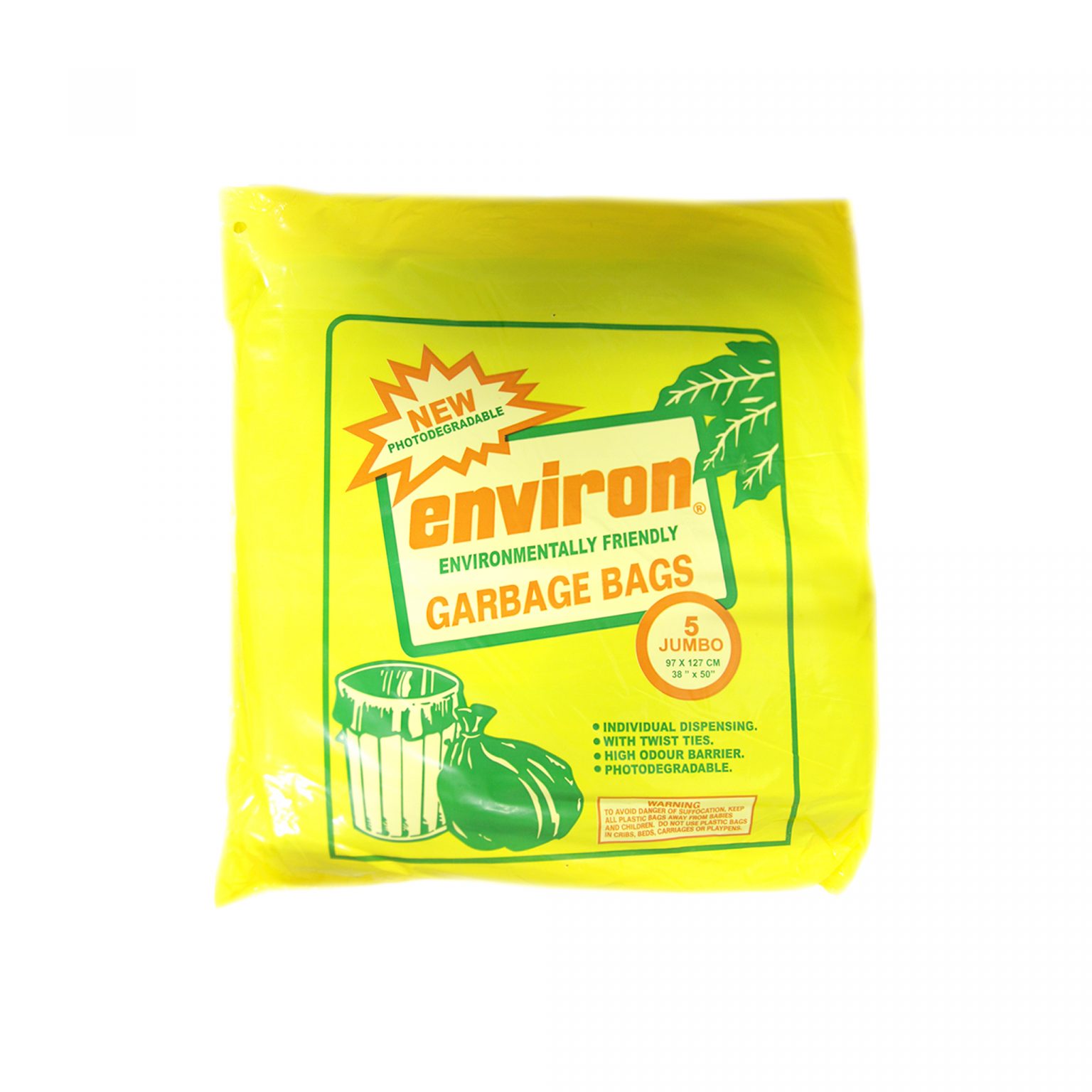 Environ Jumbo Garbage Bag 97*127cm 38″*50″ - Jollys Pharmacy Online Store