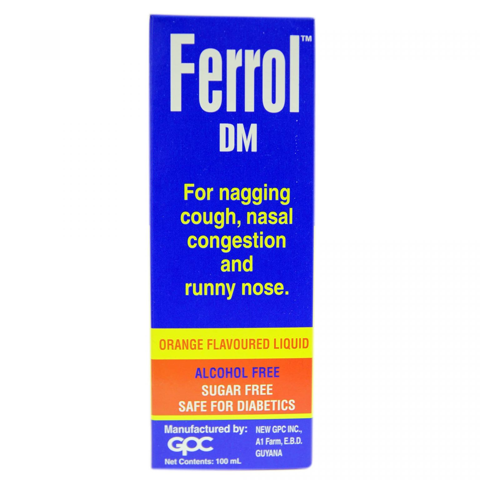 Ferrol DM Alcohol Free Sugar Free Orange 100ml - Jollys Pharmacy Online ...