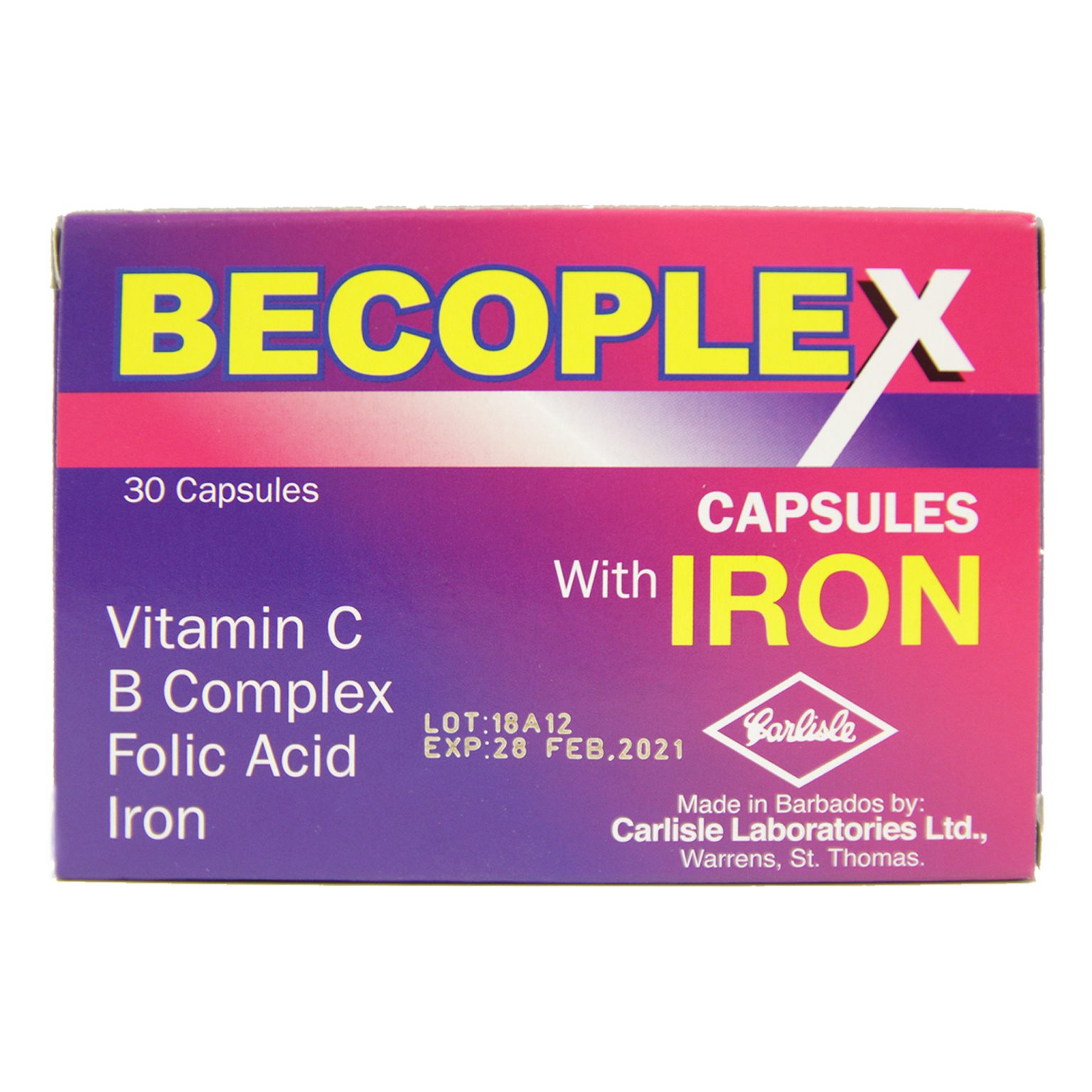 Becomplex With Iron Caps - Jollys Pharmacy Online Store