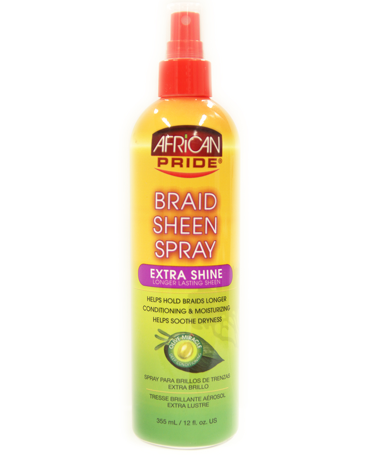 AFRICAN PRIDE BRAID SHEEN SPRAY EXTRA SHINE 12OZ. – Jollys Pharmacy ...