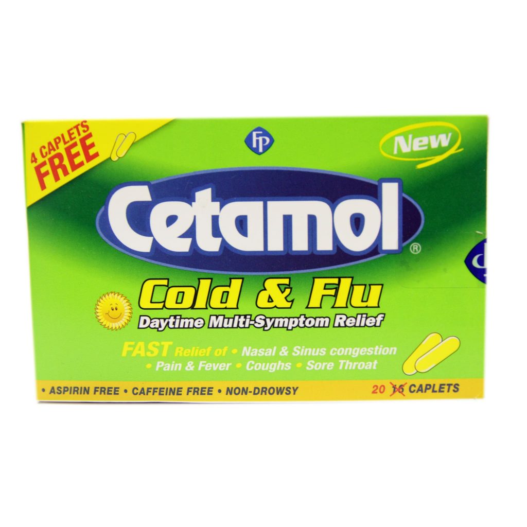 Cetamol Cold & Flu Daytime Caps 20ct - Jollys Pharmacy Online Store