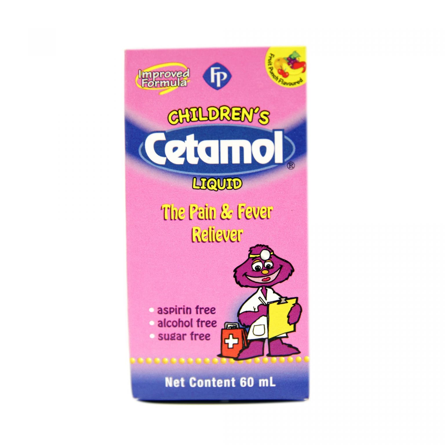 FP Children’s Cetamol Liquid Pain & Fever Relief 60ml - Jollys Pharmacy ...