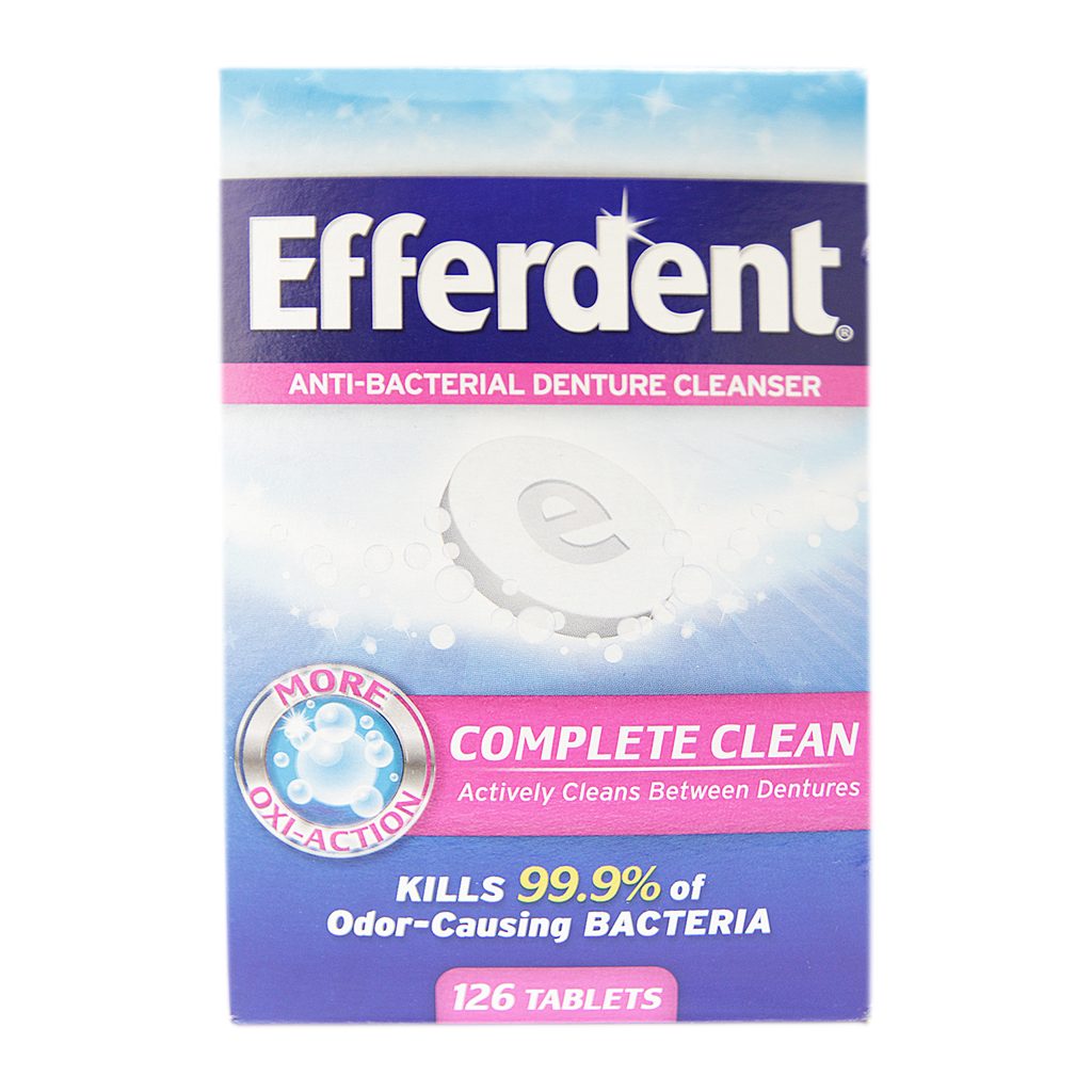 Efferdent Antibacterial Denture Cleansure 126’S - Jollys Pharmacy ...