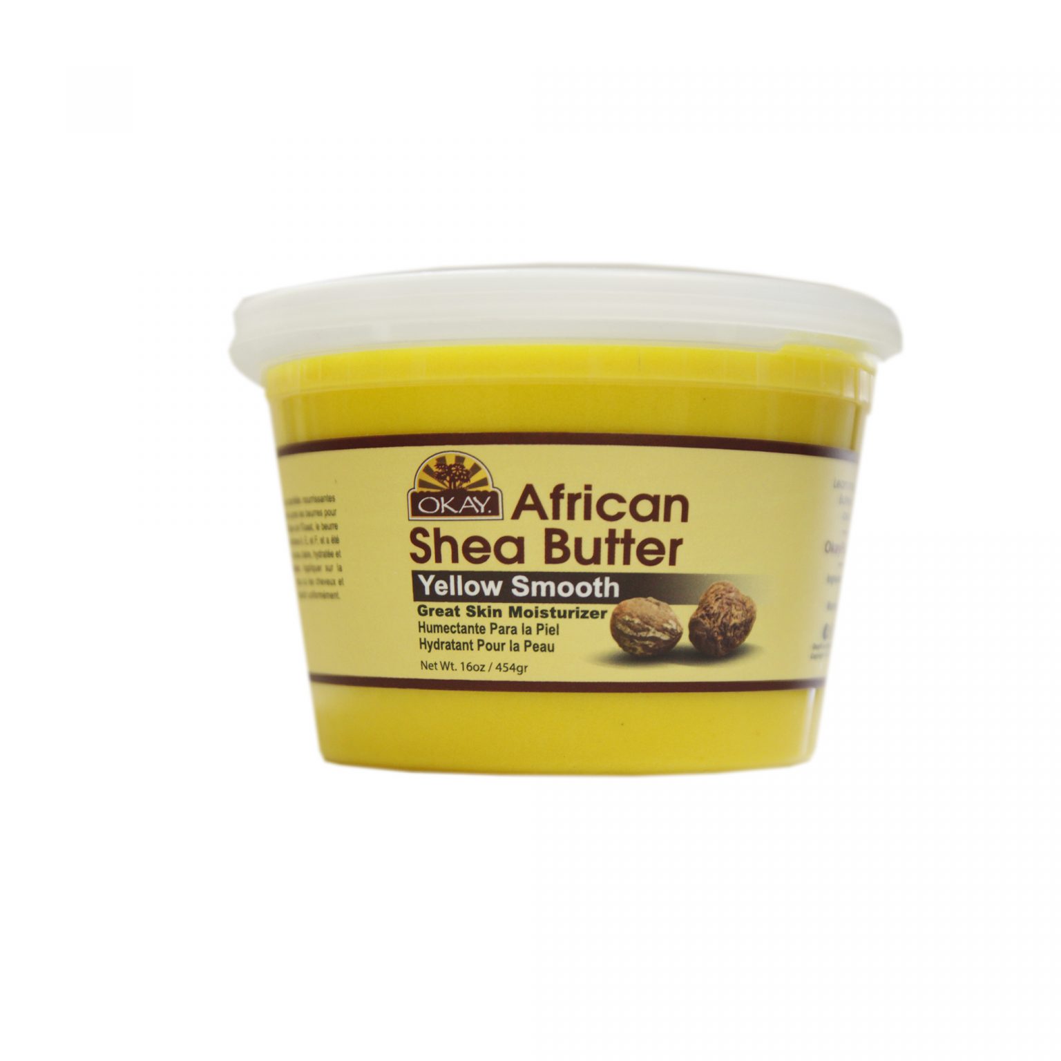 Okay Shea Butter Jar Yellow 16oz Round - Jollys Pharmacy Online Store