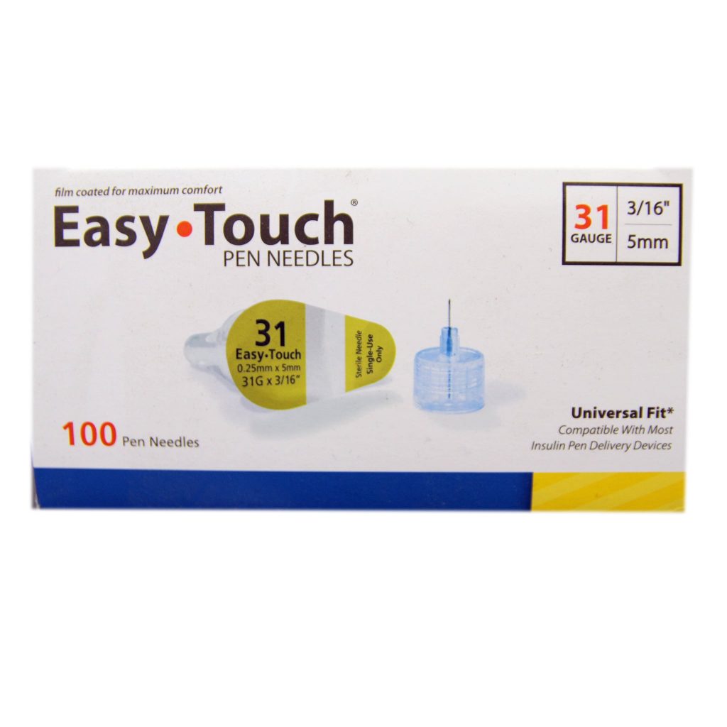 Easy Touch Universal Pen Needles 31 Guage 3/16″ - Jollys Pharmacy ...