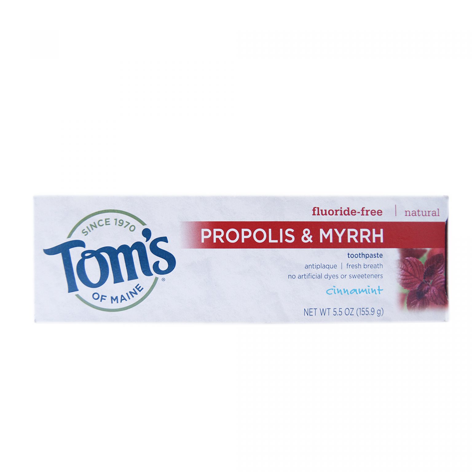 Tom’s Of Maine Anti Plaque Toothpaste With Propolis & Myrrh Cinnamint ...