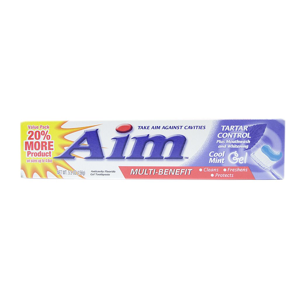 Aim Tartar Control Toothpaste Cool Mint Gel 5.5Oz - Jollys Pharmacy ...