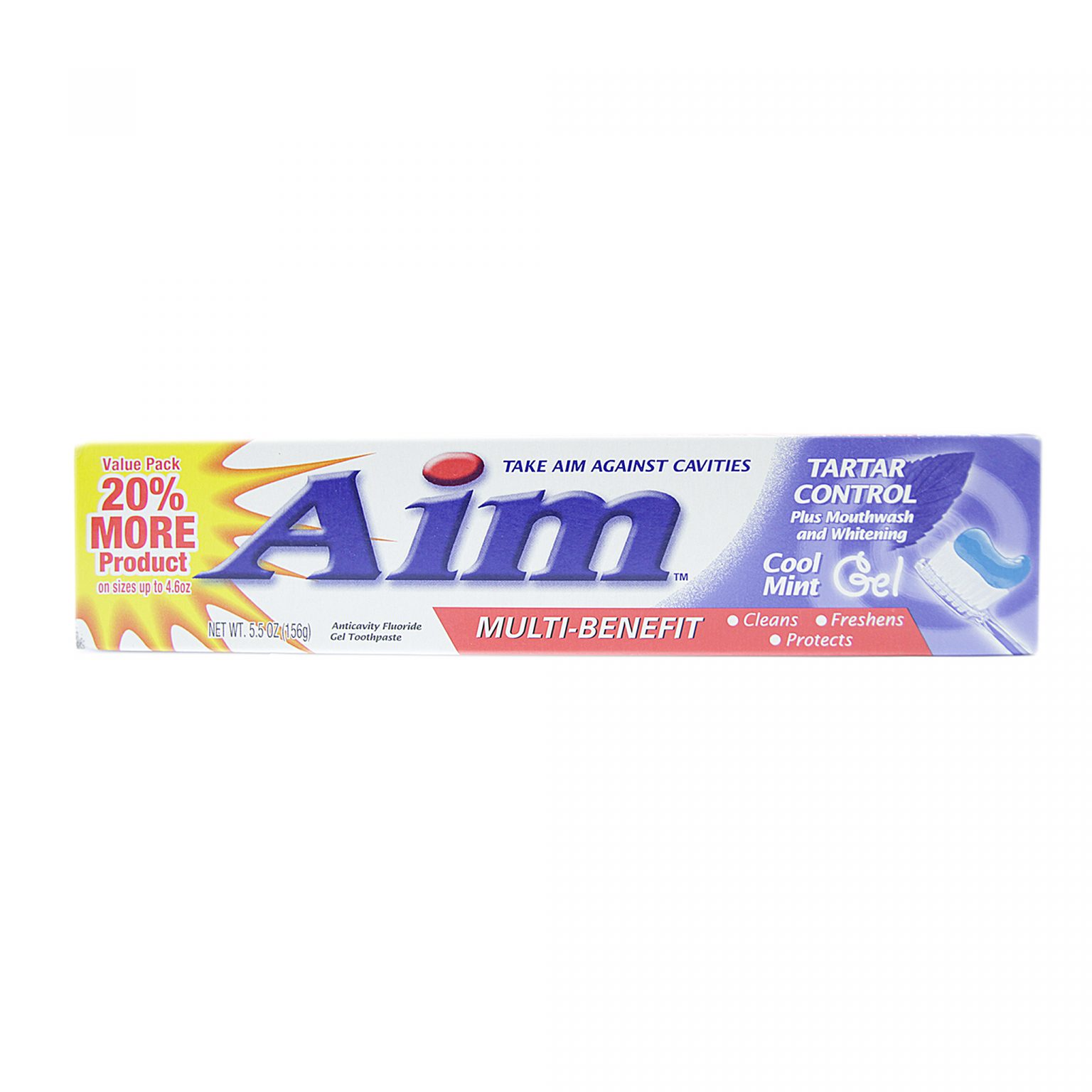 Aim Tartar Control Toothpaste Cool Mint Gel 5.5Oz - Jollys Pharmacy ...