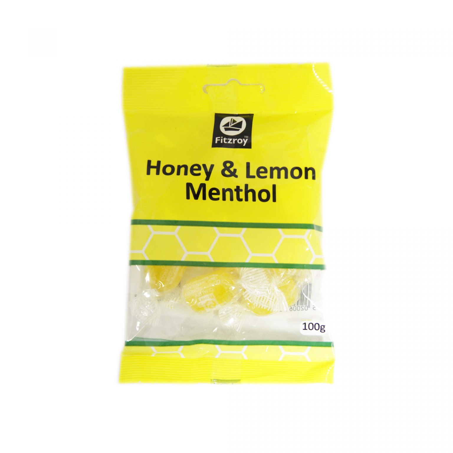 Fitzroy Honey & Lemon Menthol Sweets 100g - Jollys Pharmacy Online Store