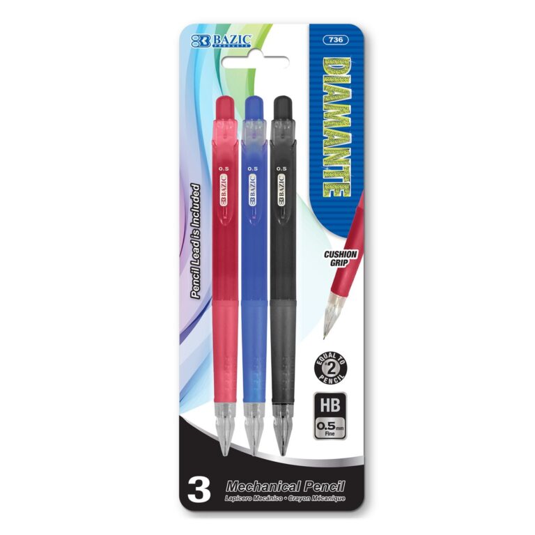 Bazic Diamante Mechanical Pencil With Grip 0.5mm #736 - Jollys Pharmacy ...