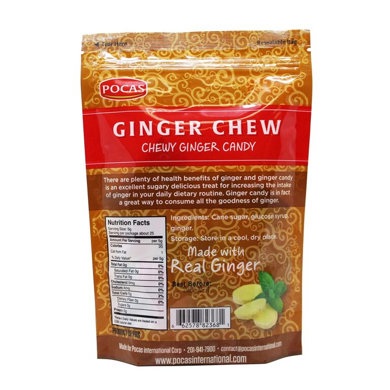 Pocas Ginger Chew Jelly Candy 125g - Jollys Pharmacy Online Store
